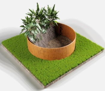 Straightcurve Ring Weathered Steel — Supa Soils Landscape Supplies