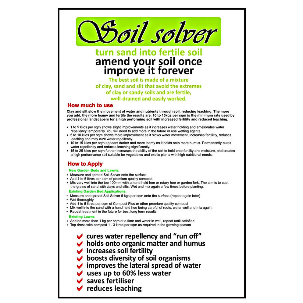 Additive Soil Solver Clay Plus — Supa Soils Landscape Supplies
